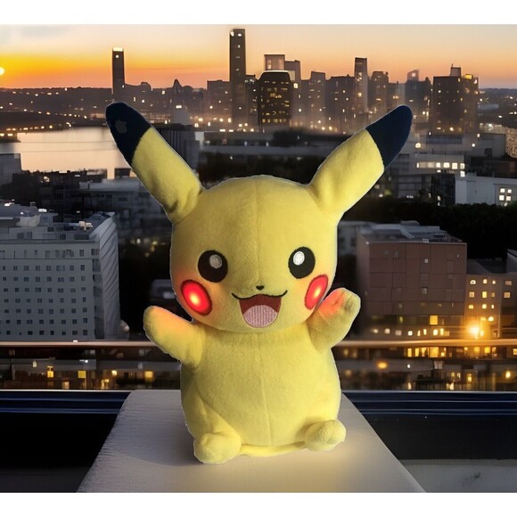 Toys | Tomy 217 Pikachu Talking Plush 11 Light Up Moving Ears Pokemon ...